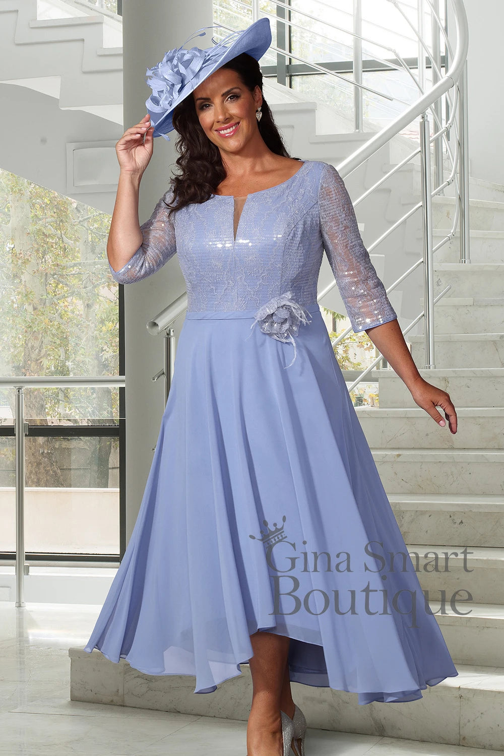 Dressed Up by Veromia DU686K Lavender Blue Dress – ginasmartboutique