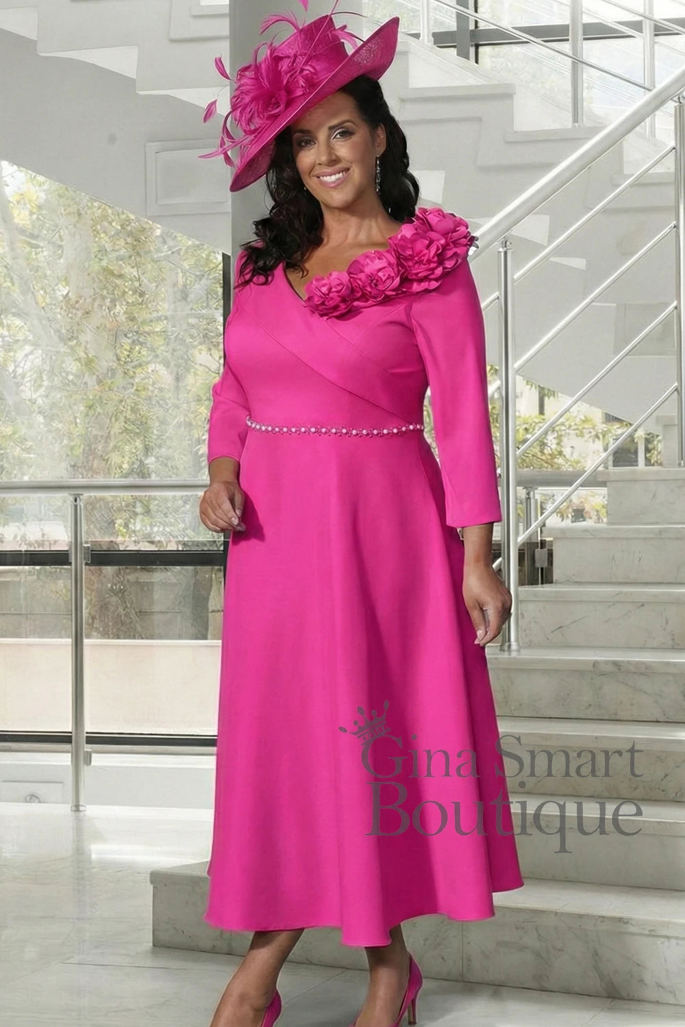 Dressed Up by Veromia DU696G Hot Pink Dress – ginasmartboutique