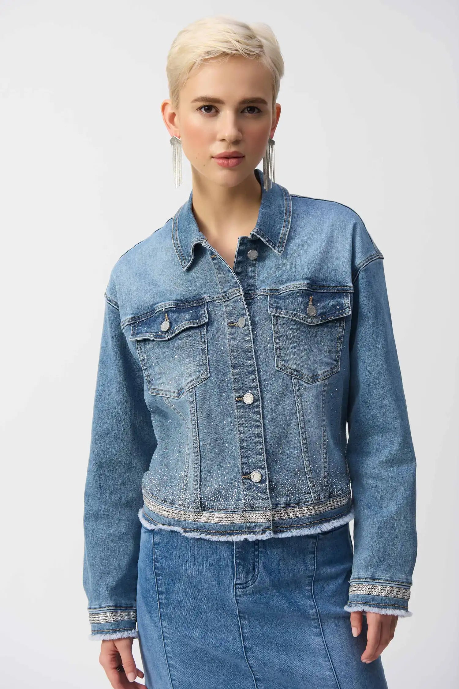 Joseph Ribkoff Vintage Blue Jacket Style 251953-593 – ginasmartboutique